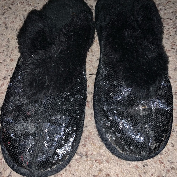 Other | Black Sparkly Slippers | Poshmark